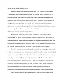 registre litteraire honoré de Balzac , le pére goriot