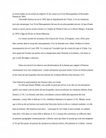 alexandre dumas les trois mousquetaires commentaire