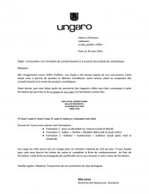 lettre convocation de formation