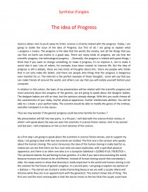 Synthese anglais sur Idea and Progress