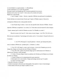 Questions de compréhension et analyse littéraire du Misanthrope