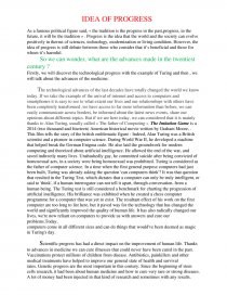 Notion anglais - Idea of progress