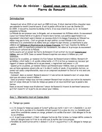 Commentaire sur "Sonnets pour Hélène" de Ronsard 1ère Français