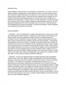 Exemple Oral Brevet Rapport De Stage Le Meilleur Exemple Oral Brevet