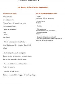 les bonnes jean genet analyse scene d'exposition