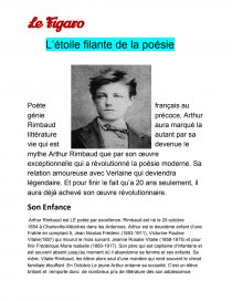 ECRIRE UN POEME S'INSPIRANT DE "SENSATION" DE RIMBAUD 4ème Français