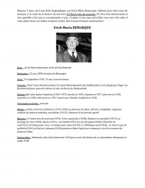 Biographie Erich -Maria- Remark 3ème Français